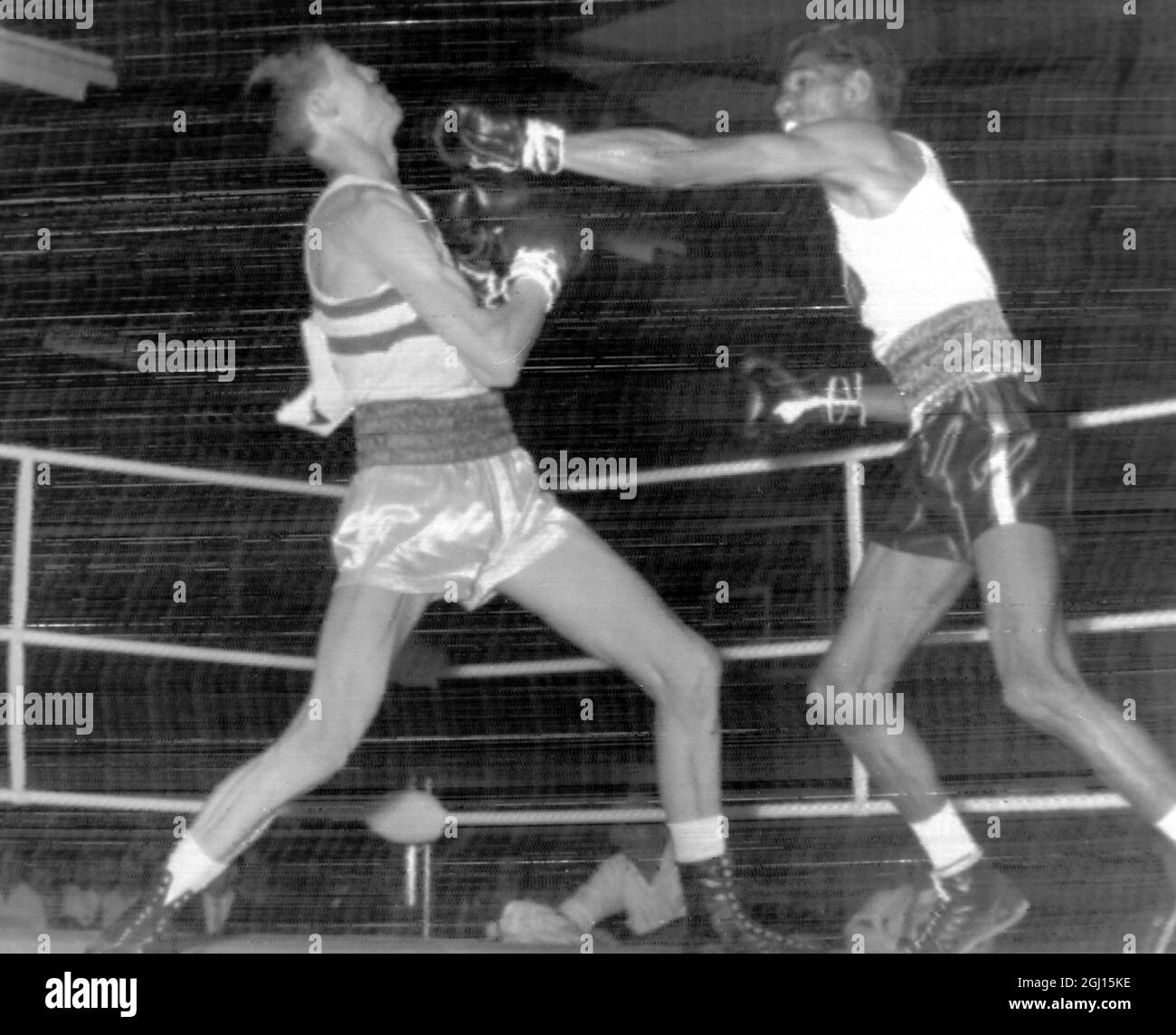 BOXER EDDIE BARNEY E AND PYE J M IN ACTION - ; 23 NOVEMBER 1962 Stock ...