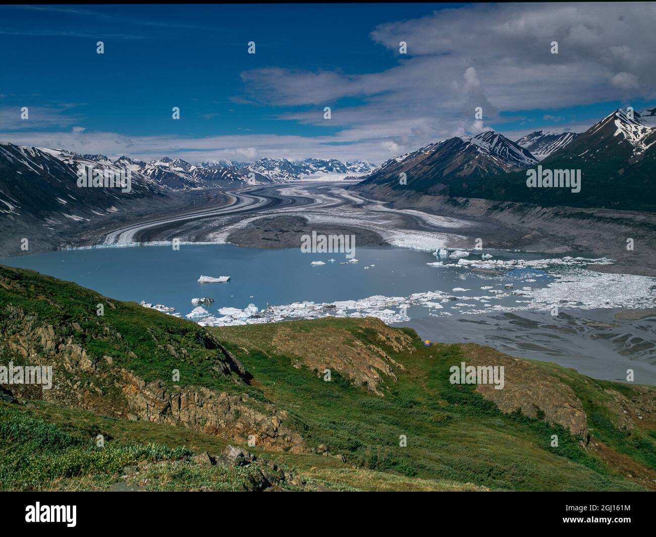 Camping near Lowell Lake, Alsek River, Kluane National Park, Yukon ...