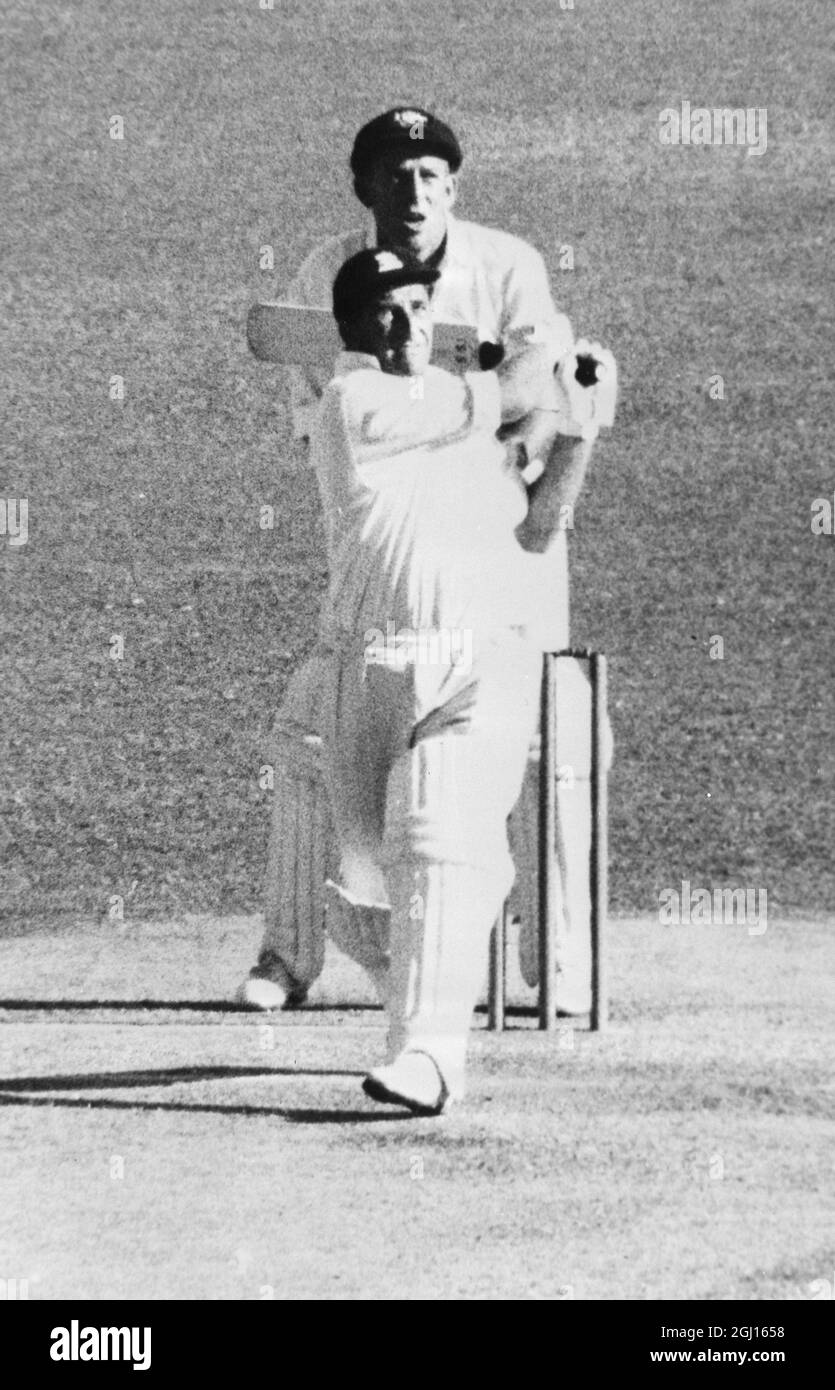 KEN BARRINGTON IN CRICKET ACTION IN AUSTRALIA - HITS A 6 TO MAKE ...