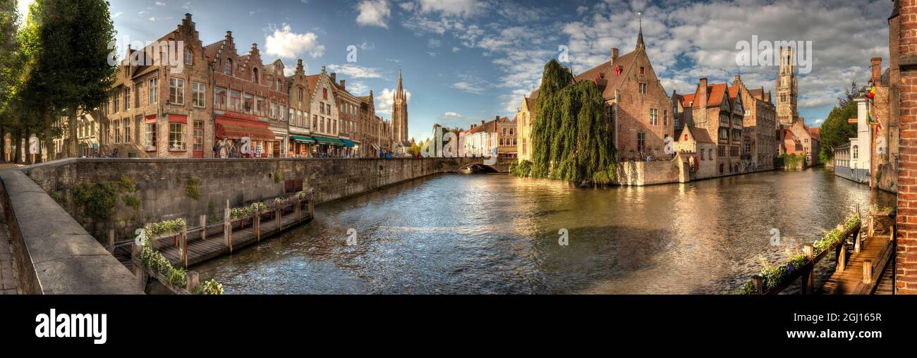 Main canal in Bruges, Belgium Stock Photo - Alamy