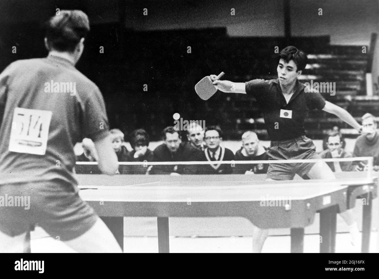 ICHIRO OGIMURA V K JOHANSSON AT TABLE TENNIS WORLD CHAMPIONSHIPS IN ...