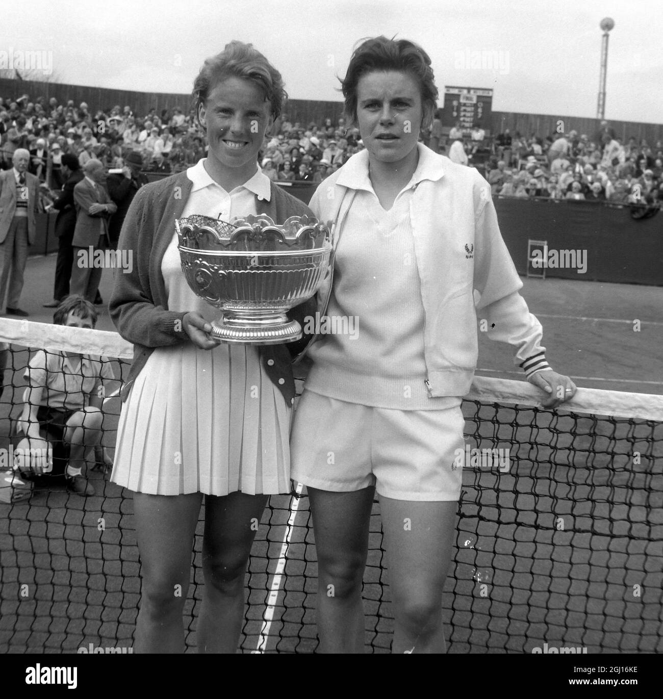 TENNIS PLAYERS NORMA BAYLON DEFEATED BY ANN HAYDON WITH ANN JONES IN ...