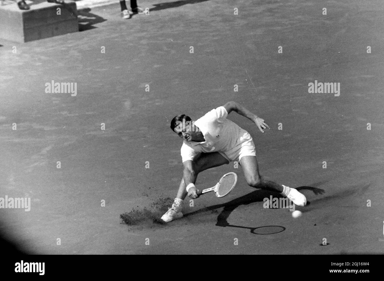 ROY EMERSON AT TENNIS ITALIAN INTERNATIONAL CHAMPIONSHIPS IN ROME ; 14 ...