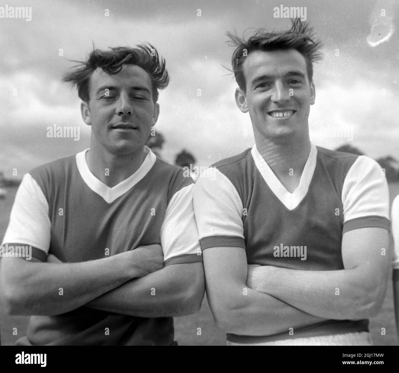 VIC GROVES AND ALAN SKIRTON - PORTRAIT OF FOOTBALLERS OF ARSENAL FC ...