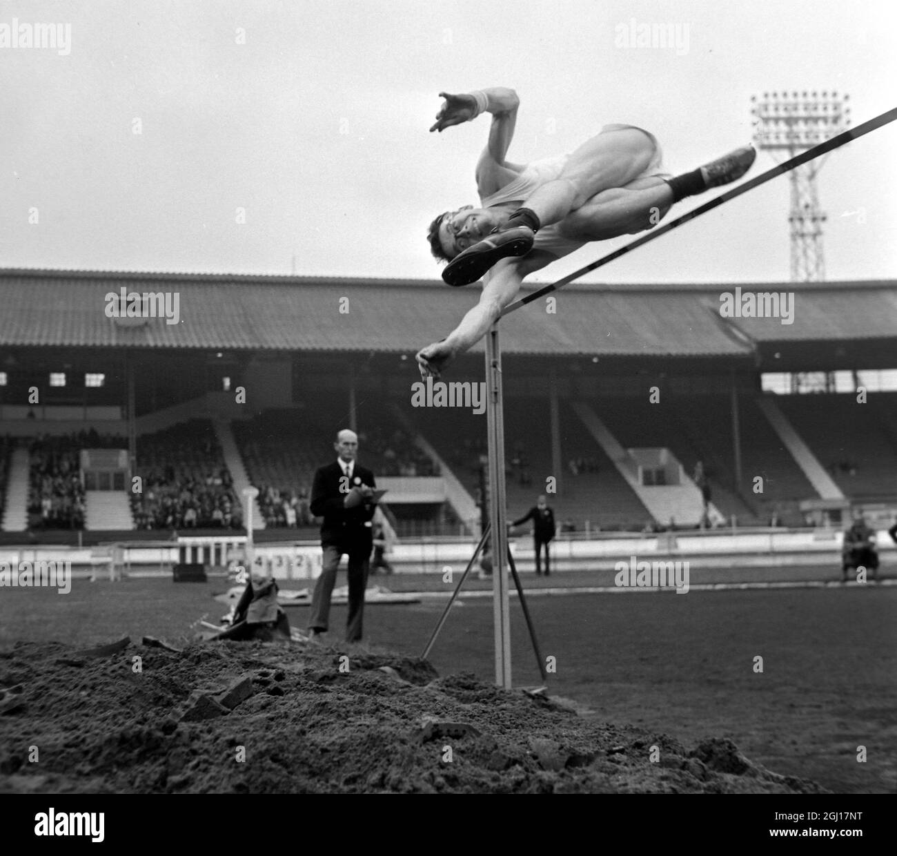 ATHLETE MACKENZIE PIN HIGH JUMP ACTION IN LONDON - ; 14 AUGUST 1963 ...