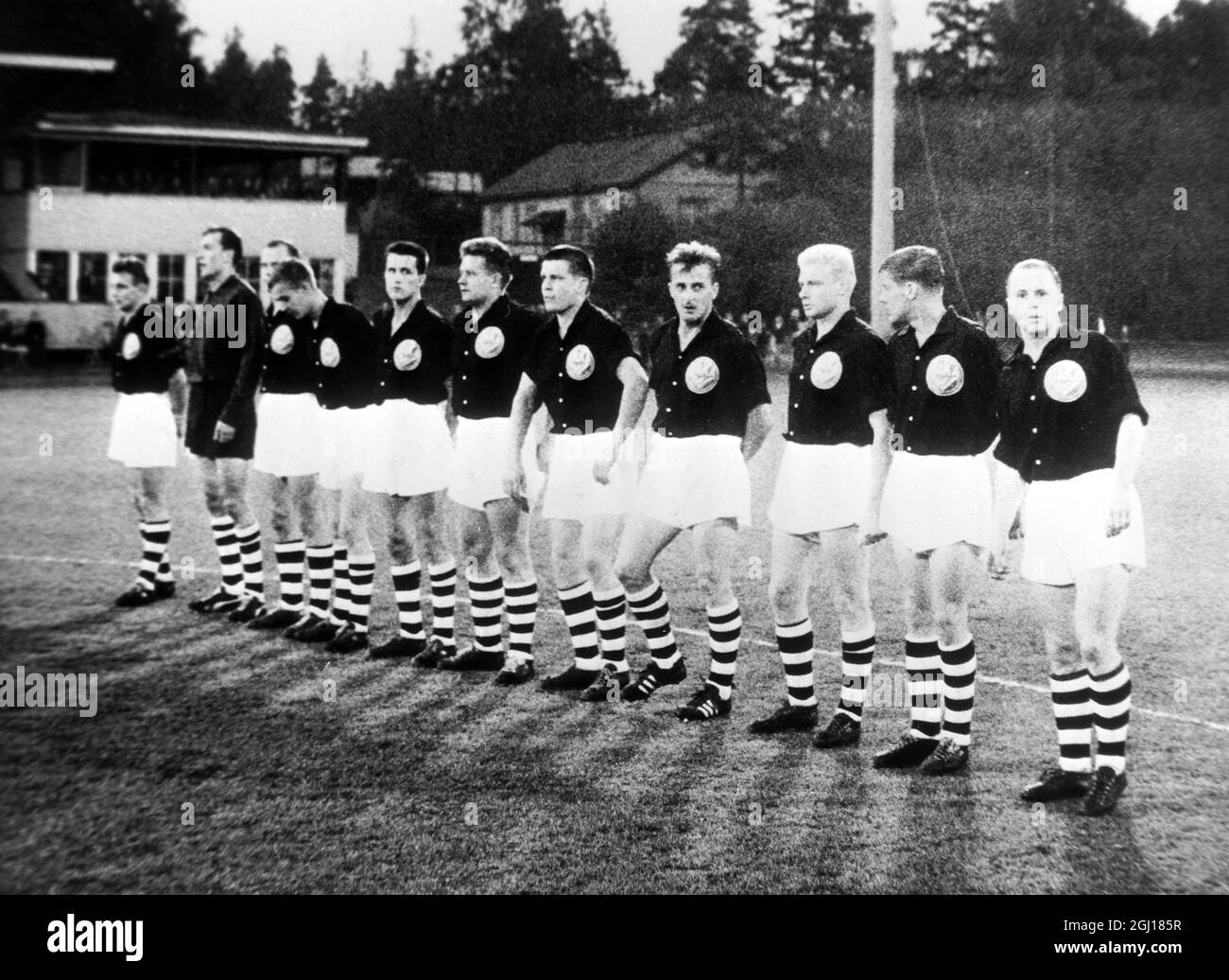 FOOTBALL EUROPEAN CUP FINNISH TEAM 1ST GAME PLAYED IN HELSINKI ; 30 ...