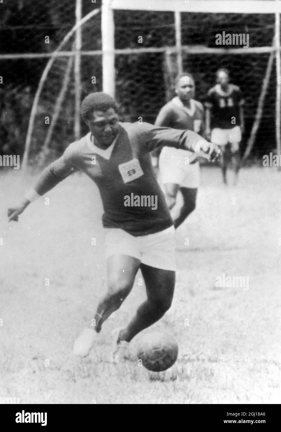 KENYAN MINISTER OF JUSTICE TOM MBOYA PLAYS FOOTBALL IN NAIROBI - ; 4 ...