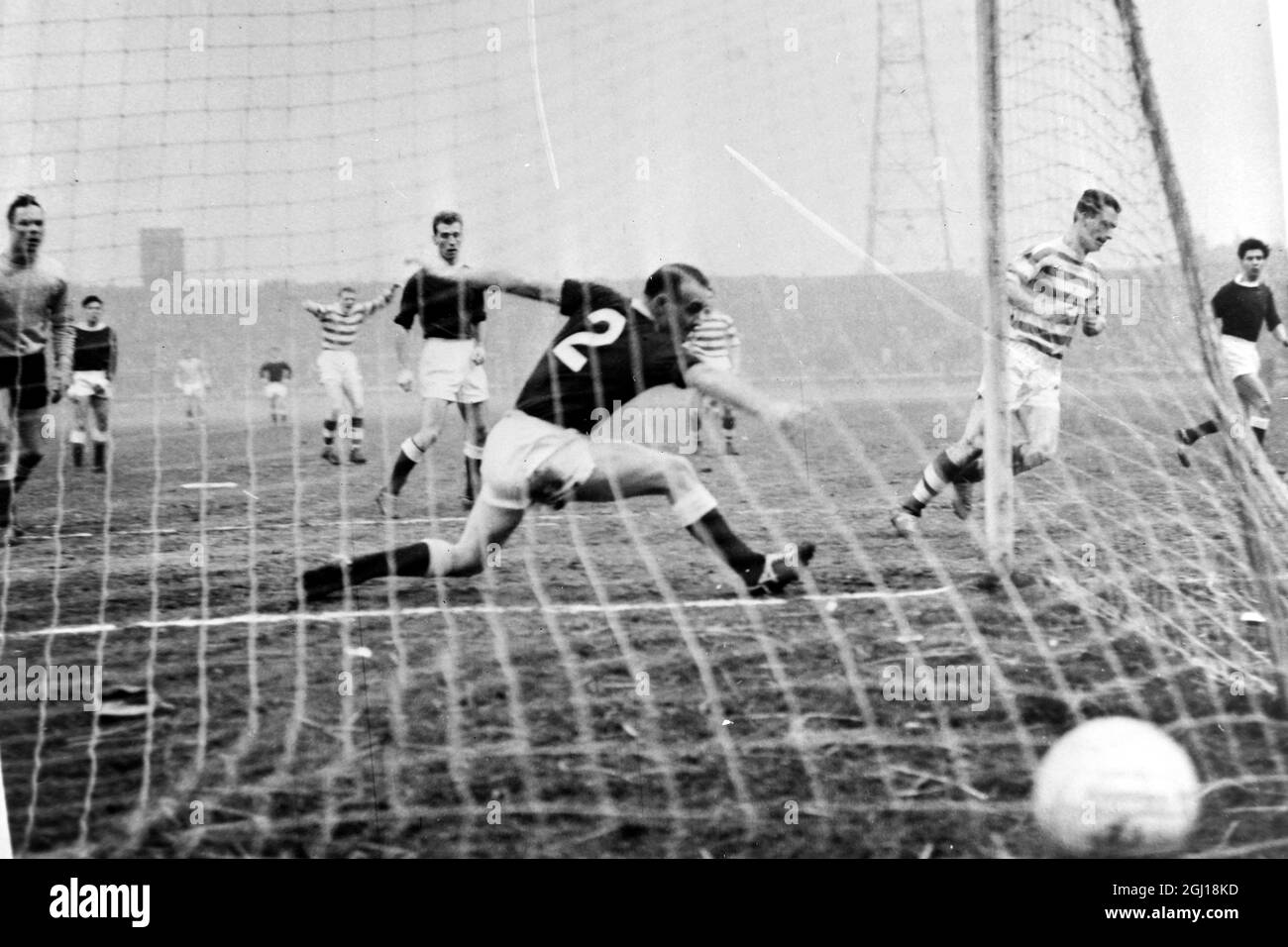 FOOTBALL CHALMERS SCORES FOR CELTIC IN GLASGOW ; 13 JANUARY 1964 Stock ...