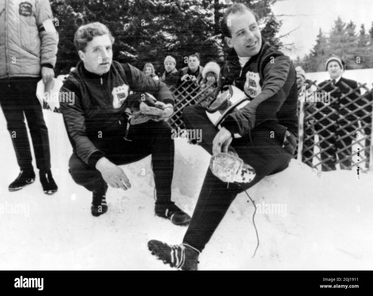 WINTER OLYMPICS GAMES IN IGLIS, AUSTRIA - 2 MAN BOB SLEIGH ANTONY NASH ...