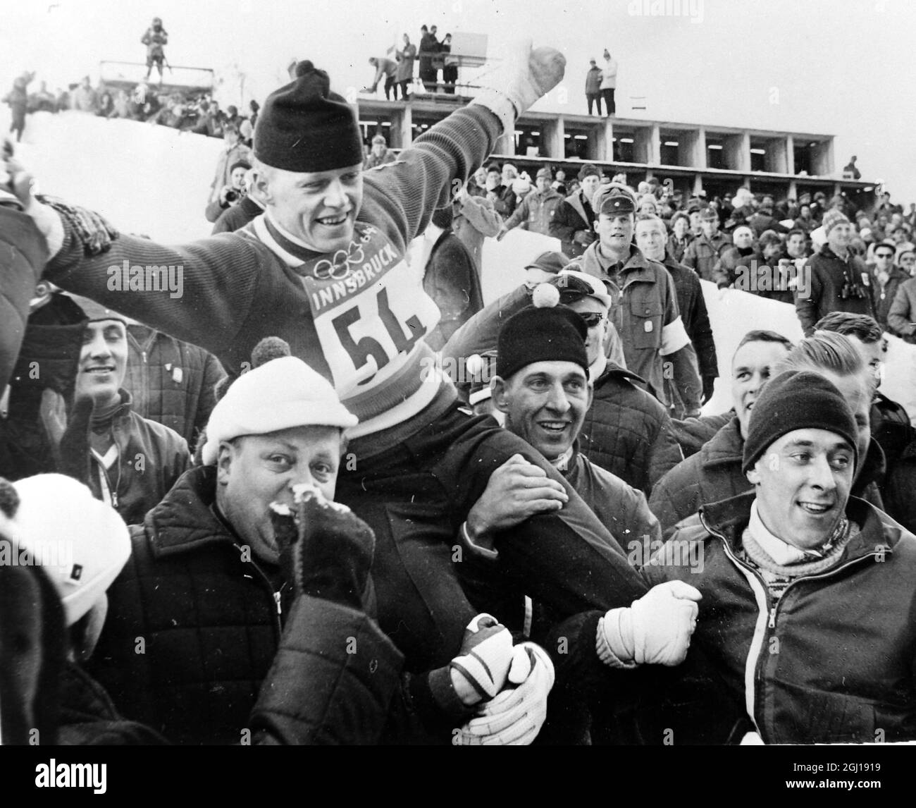 WINTER OLYMPICS GAMES VEIKKO KANKKONEN WINS GOLD MEDAL ; 2 FEBRUARY 1964 Stock Photo - Alamy