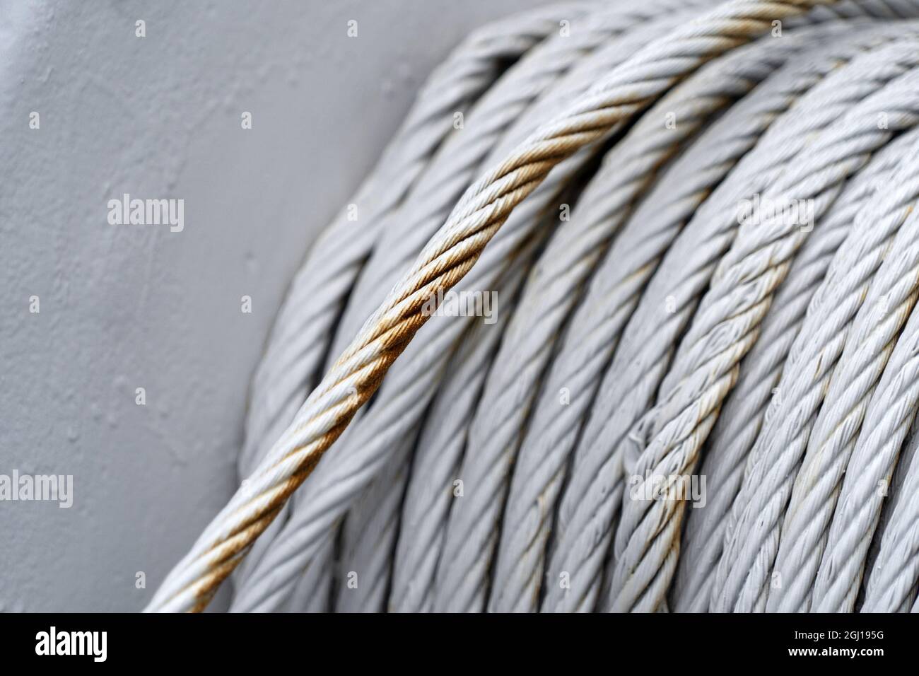 iron industrial winch wheel detail close up Stock Photo - Alamy