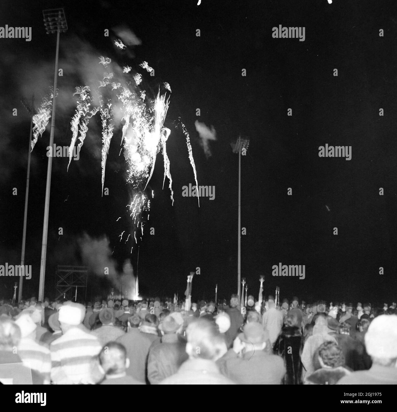 WINTER OLYMPICS GAMES IN INNSBRUCK, AUSTRIA - FIREWORKS CLOSING ...