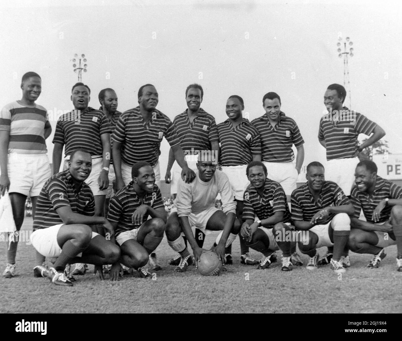 KENNETH KAUNDA WITH RUSHTON M MUDENDA E MTINE T AT FOOTBALL MATCH IN ...