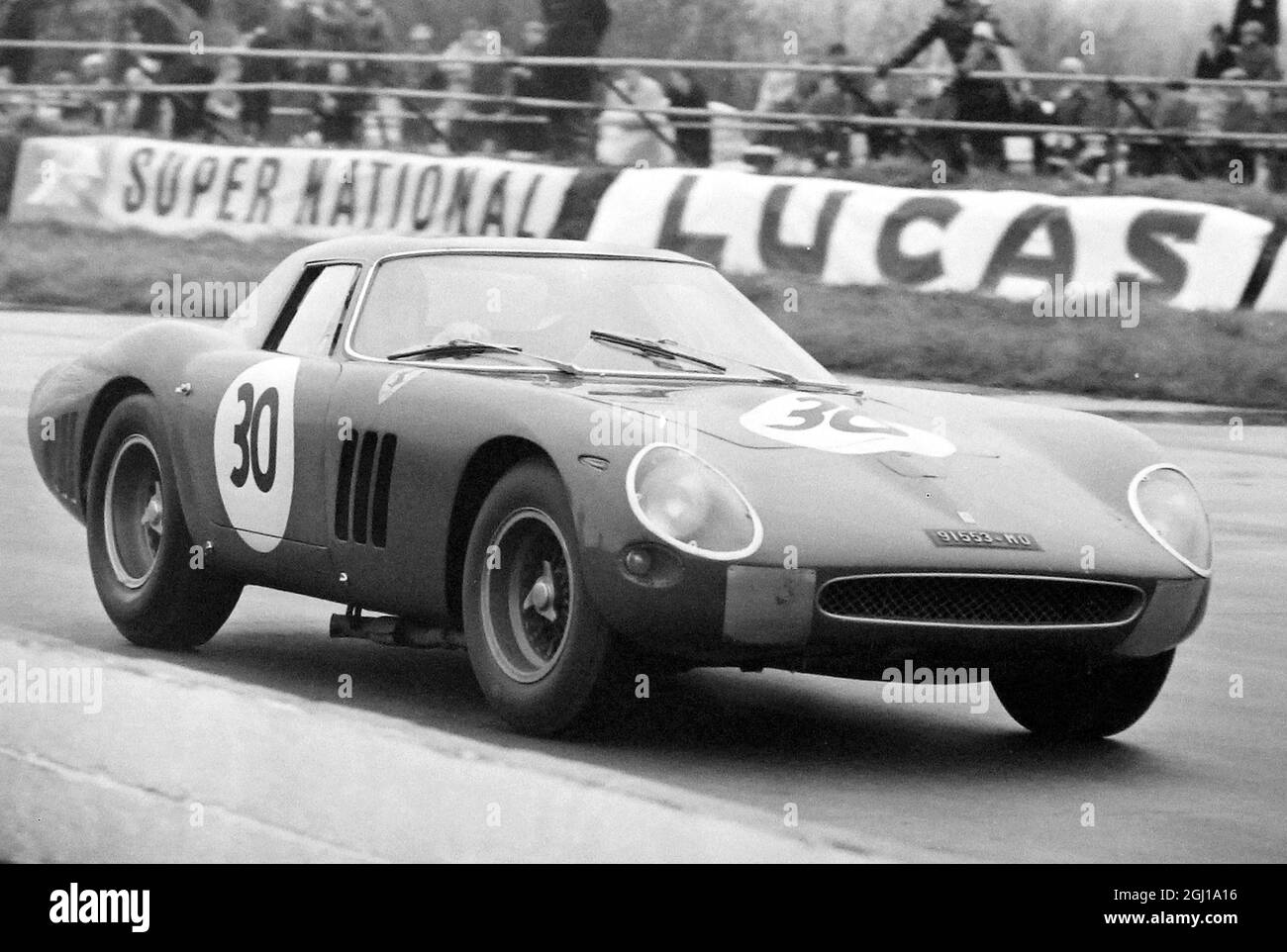 GRAHAM HILL GERRARI GT RACE - RACING DRIVER IN ACTION DURING 16TH ...