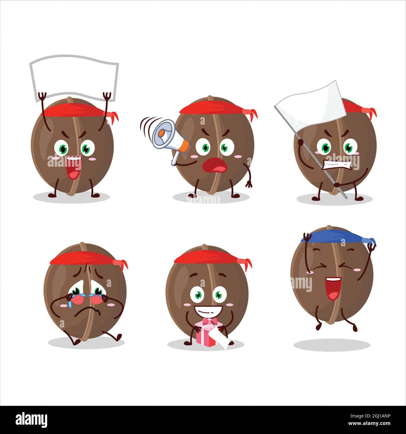 Mascot design style of walnuts character as an attractive supporter ...