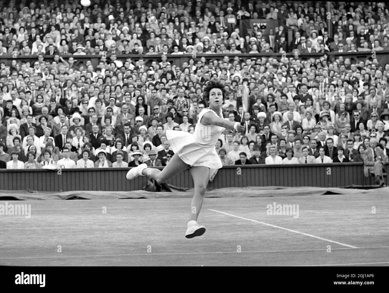 MARIA BUENO WINS WIMBLEDON V MARGARET SMITH IN ACTION IN THE ALL ...
