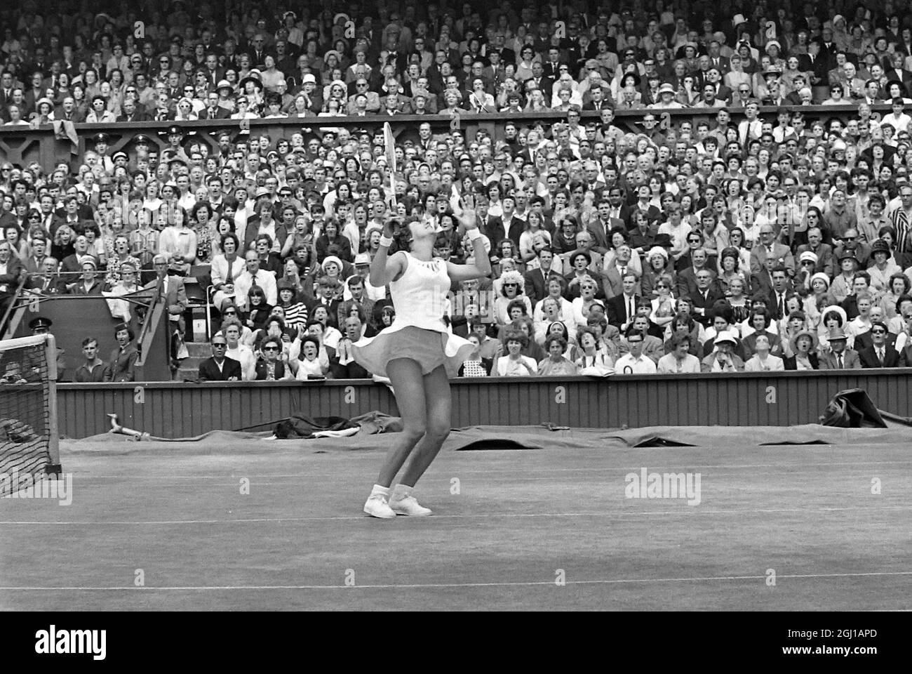 MARIA BUENO WINS WIMBLEDON V MARGARET SMITH IN ACTION IN THE ALL ...