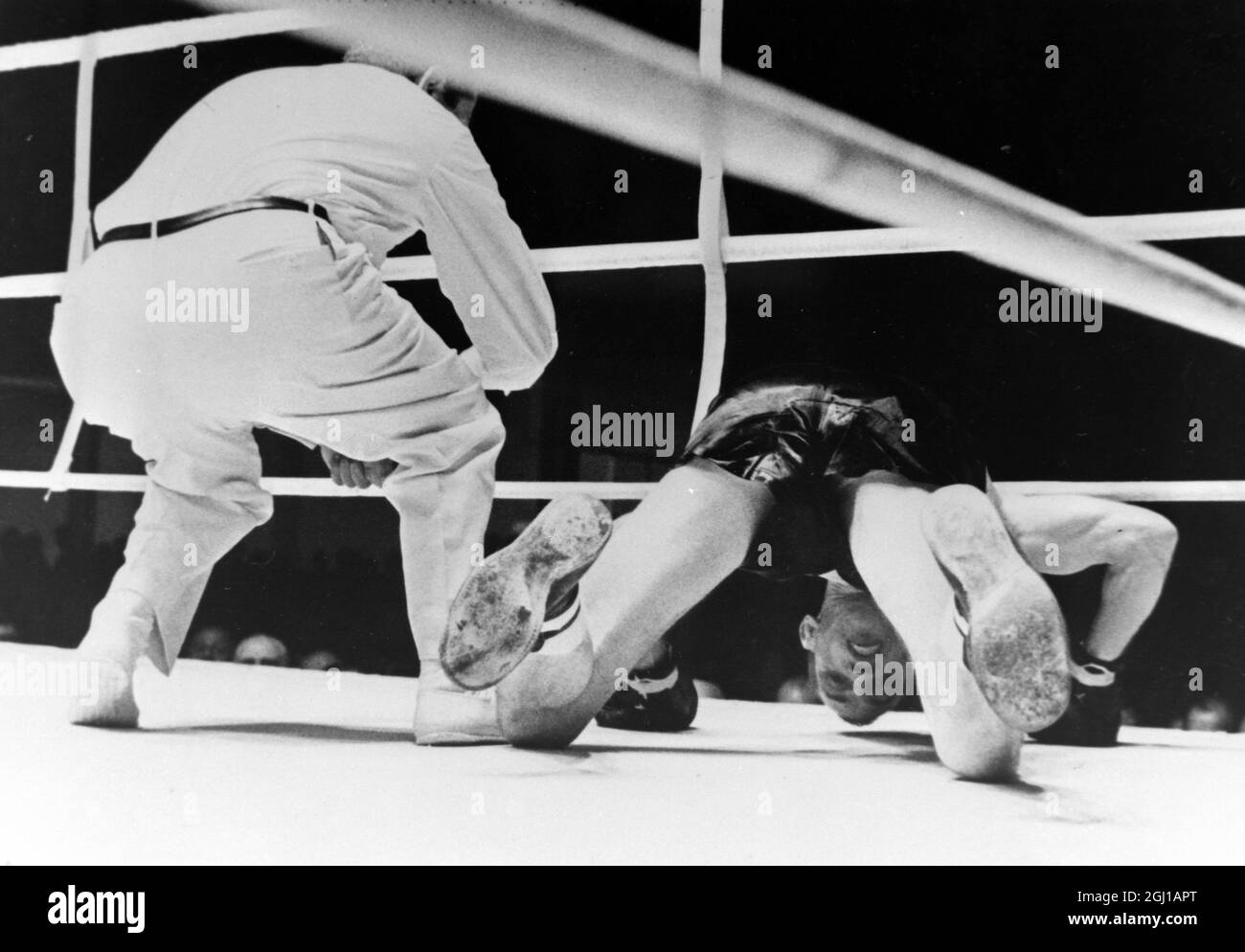 BOXING MIDDLEWEIGHT CHRIS CHRISTENSEN V PAPP LAZLO IN COPENHAGEN ...