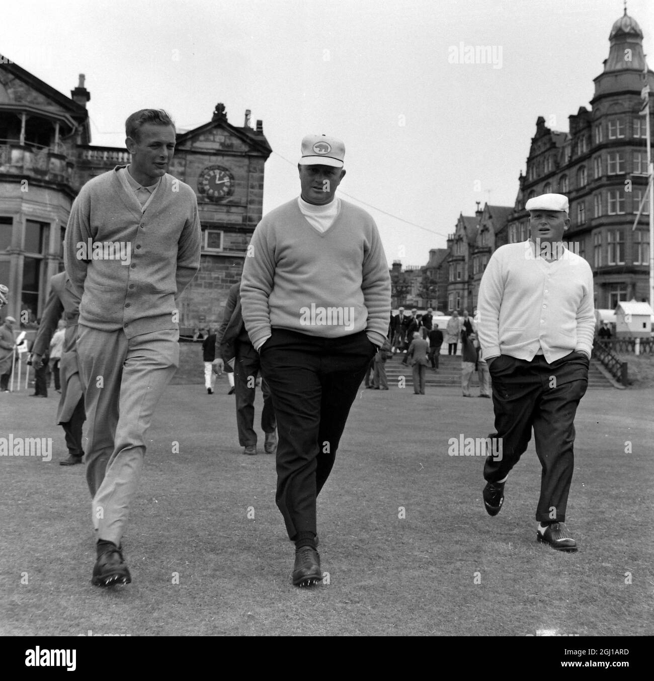 GOLF BRITISH OPEN DEVLIN NICKLAUS AND RODGERS ON 1ST PRACTICE IN ST ...
