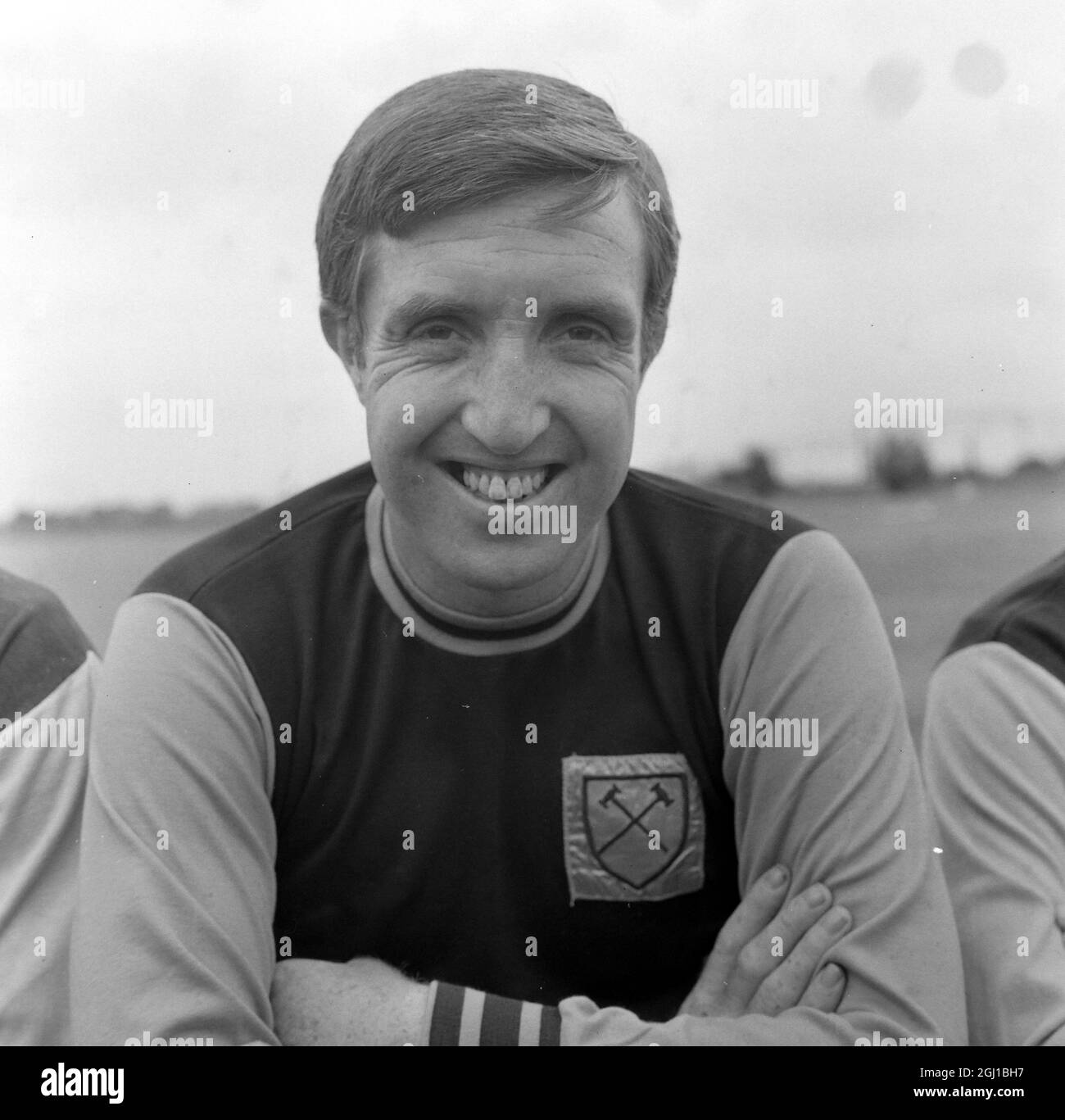JOHN BOND - PORTRAIT OF FOOTBALLER OF WEST HAM UNITED FC FOOTBALL CLUB ...