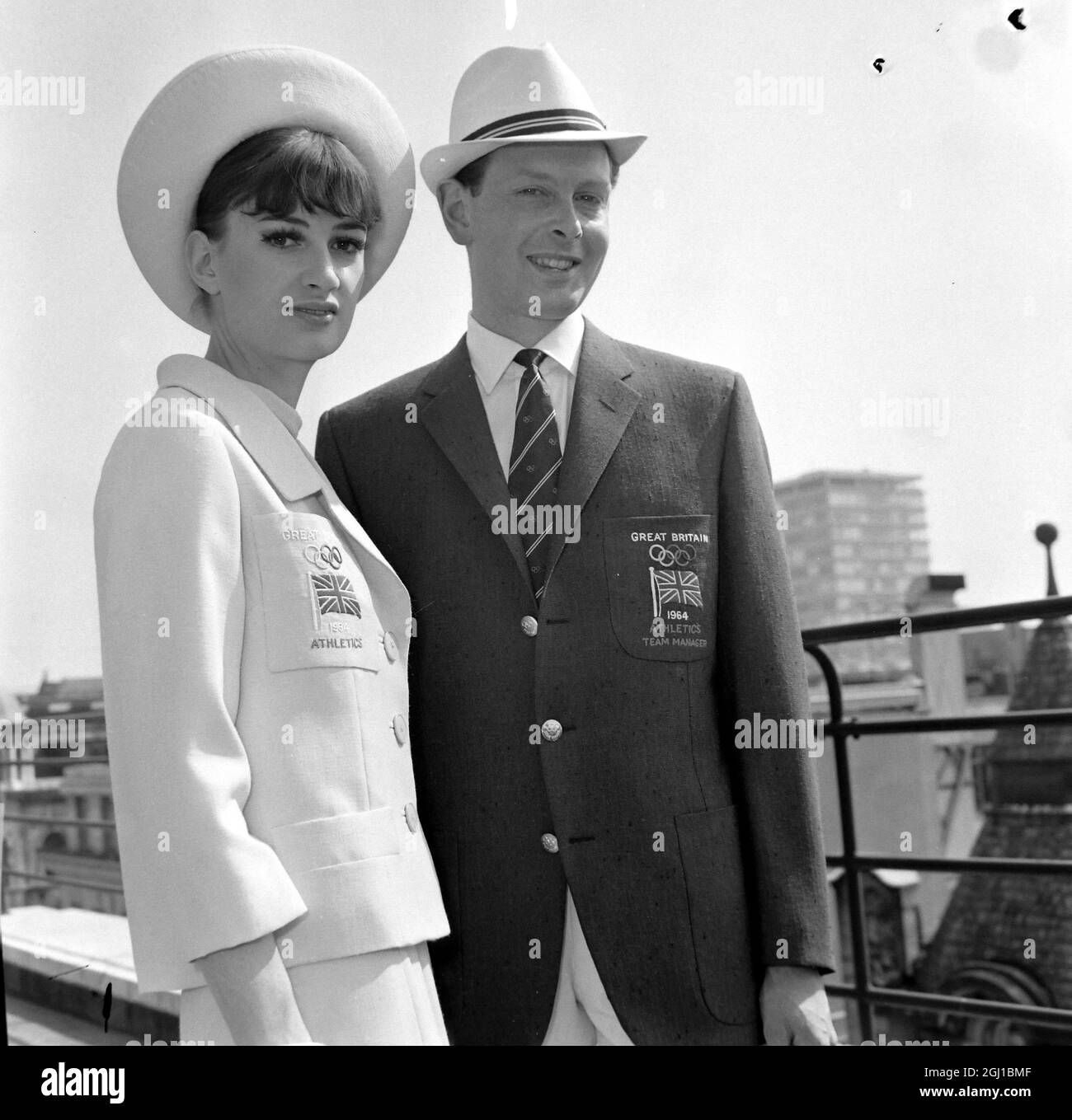 BRIAN HEWSON OF OLYMPIC TEAM WITH VERONICA SANDS IN LONDON - OLYMPIC ...