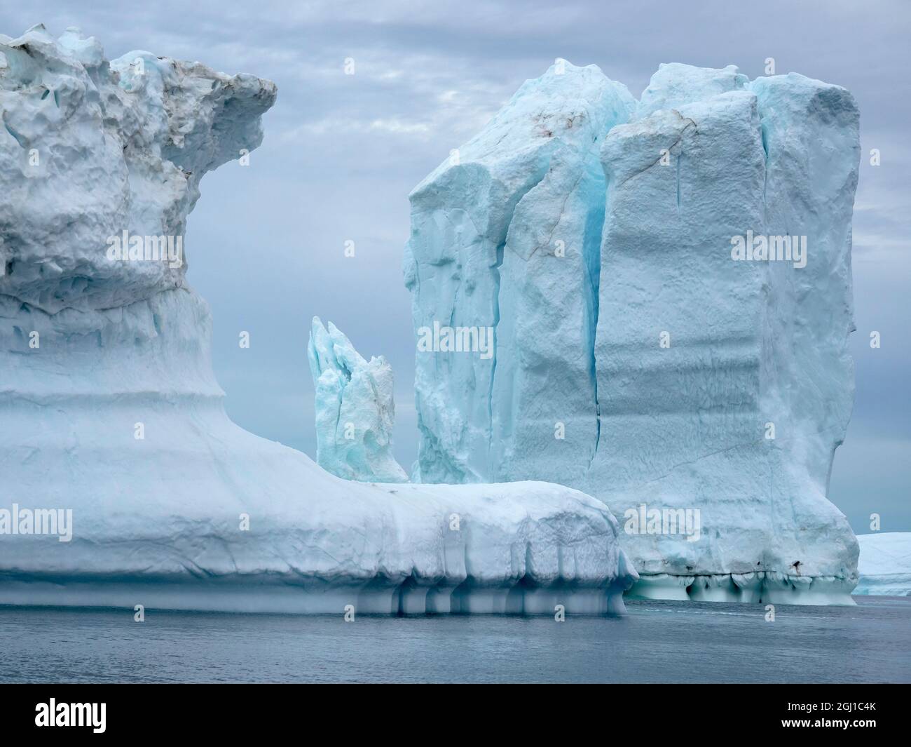 Ilulissat Icefjord at Disko Bay, Greenland, Danish Territory Stock ...