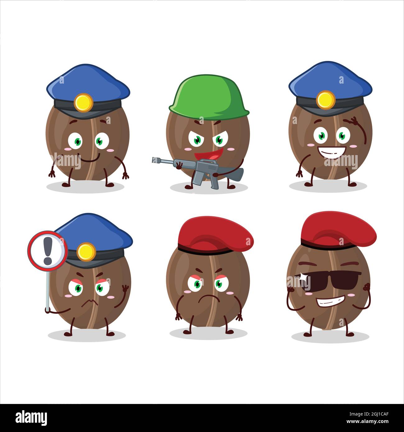 A dedicated Police officer of walnuts mascot design style. Vector ...