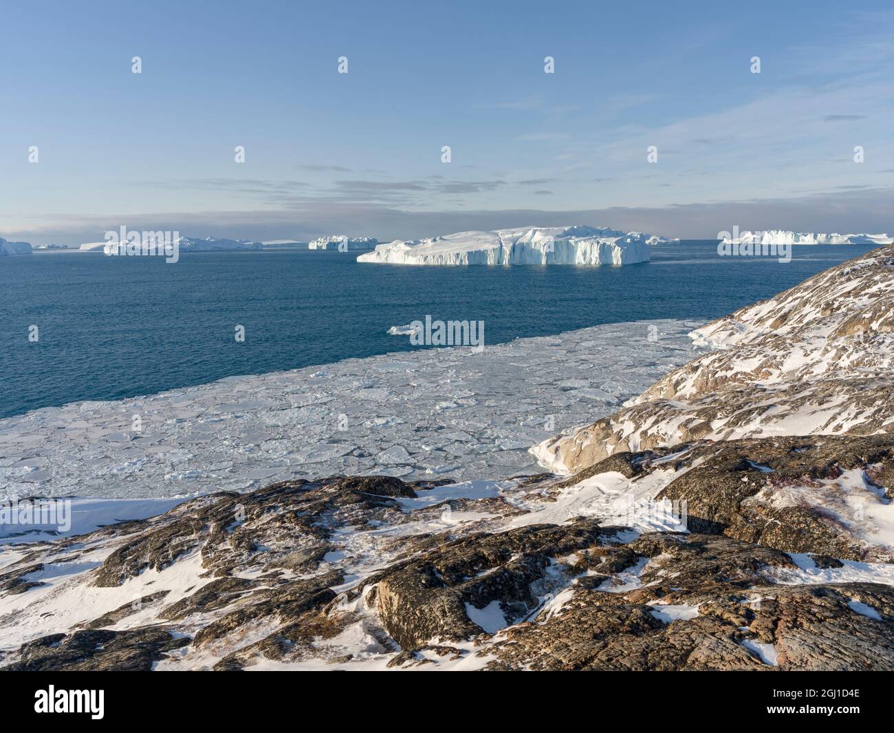 Winter At The Ilulissat Icefjord Located In The Disko Bay In West
