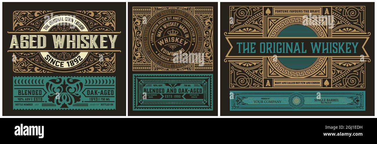 Set of 3 vintage labels for packing Stock Vector Image & Art - Alamy