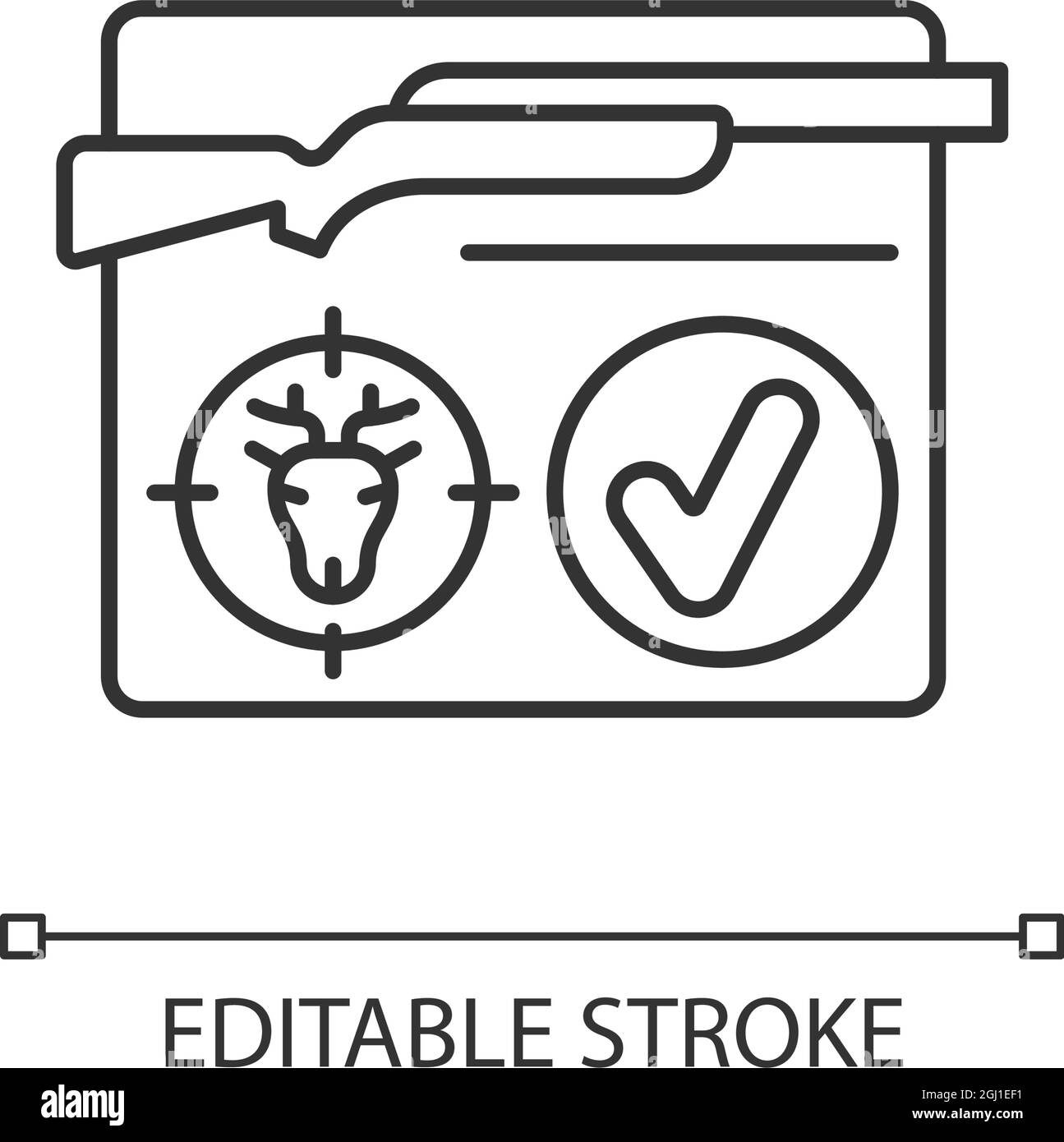 Resident hunting license linear icon Stock Vector Image & Art - Alamy
