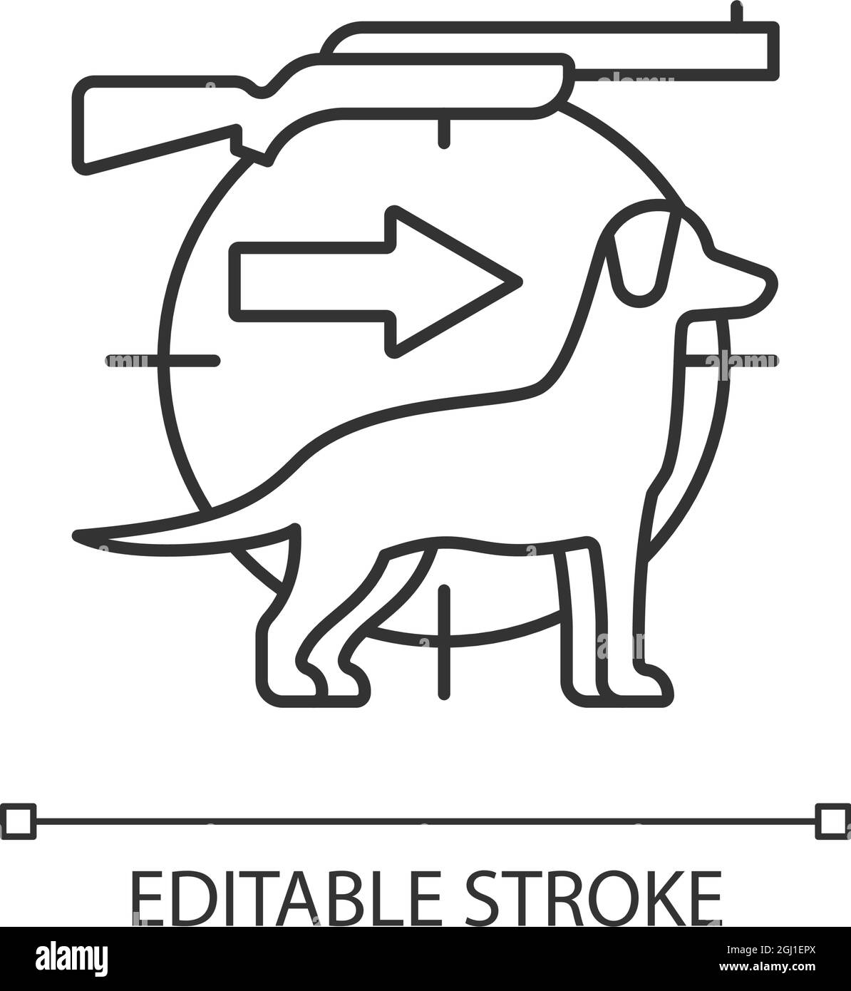Dog handler linear icon Stock Vector Image & Art - Alamy
