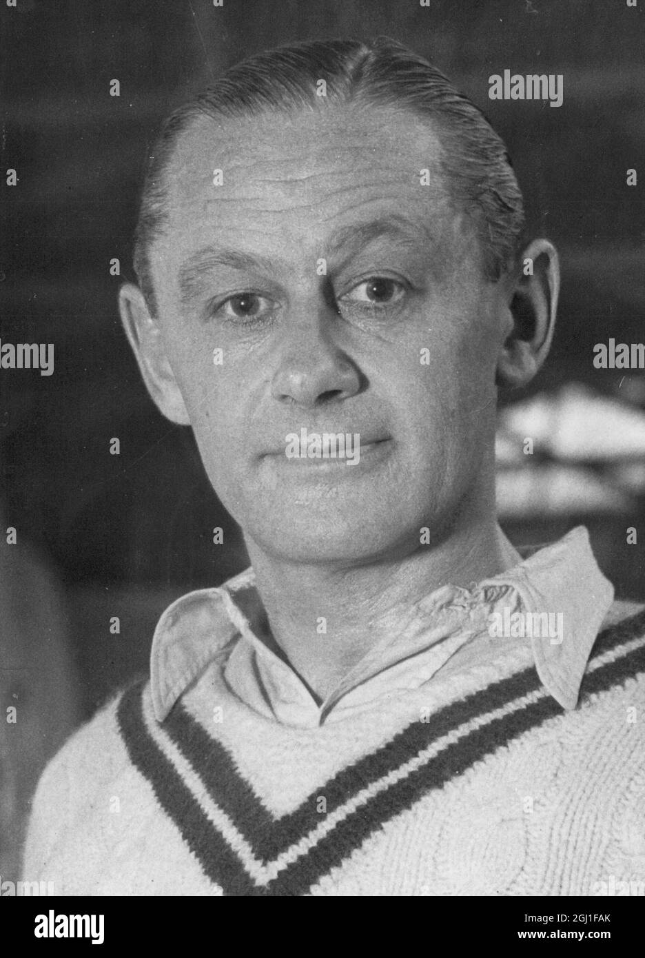 G O 'Gubby' Allen Cricket player 1947 Stock Photo - Alamy