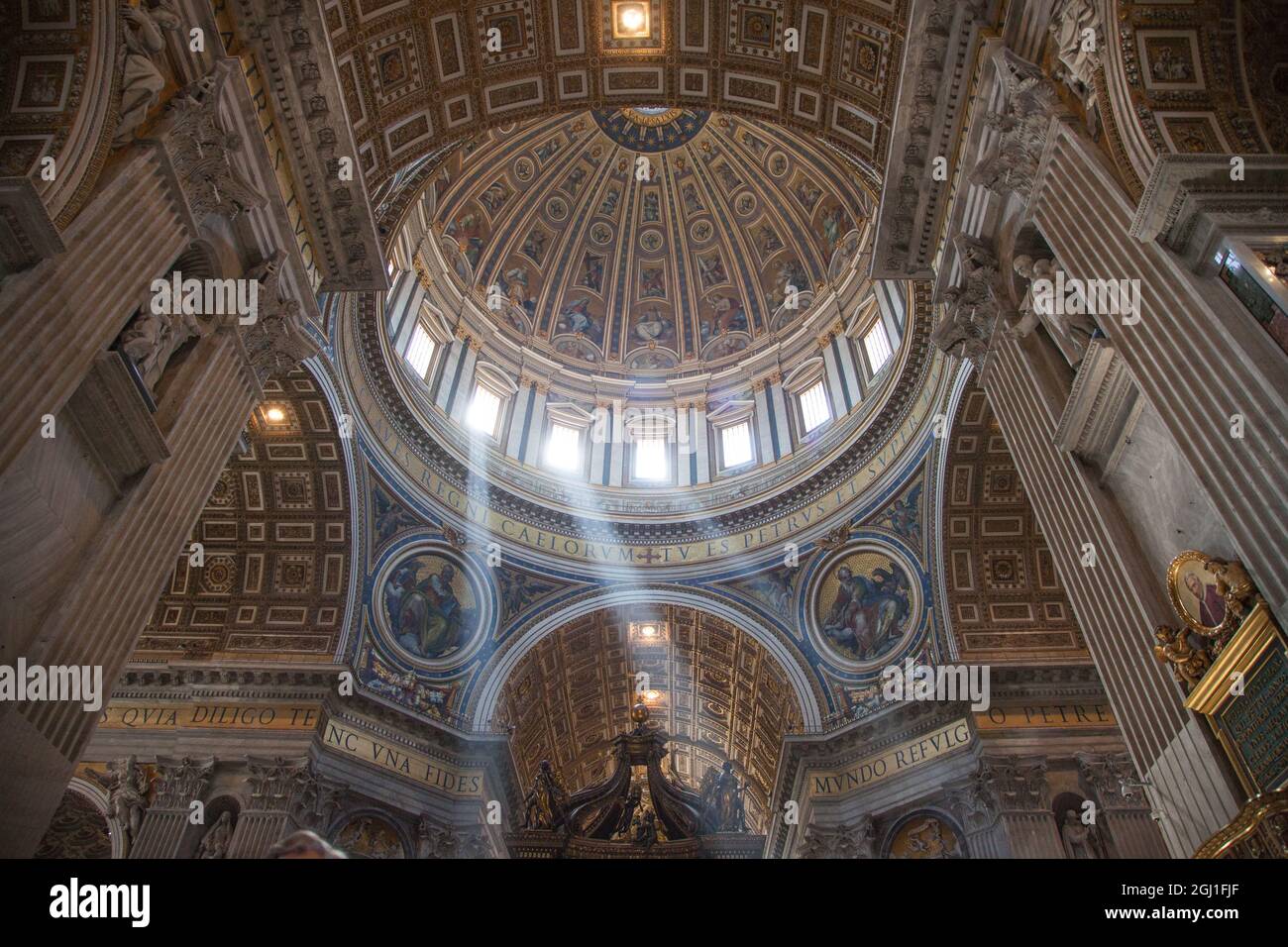 Light beams falling inside basilica, in vatican city rome Stock Photo ...