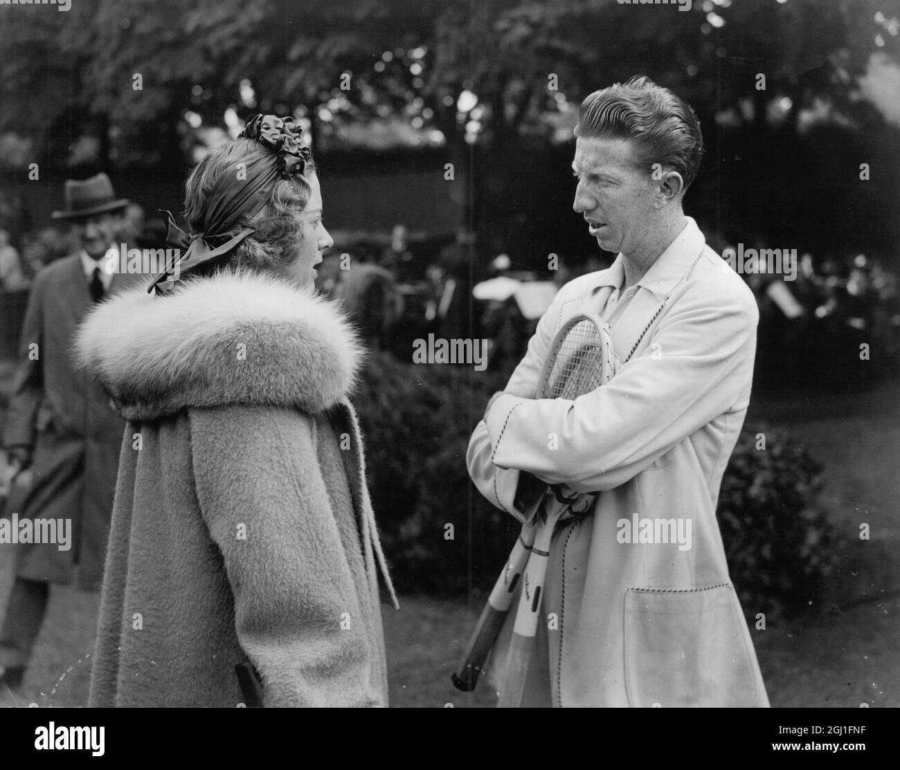 American tennis players Donald Budge and Alice Marble at Roehampton ...
