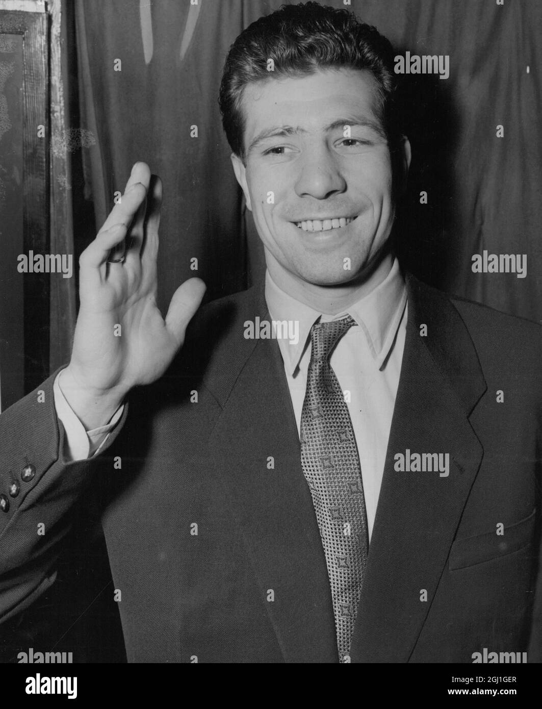 Lucien Van Dam the Dutch middleweight boxer 25 February 1951 Stock ...