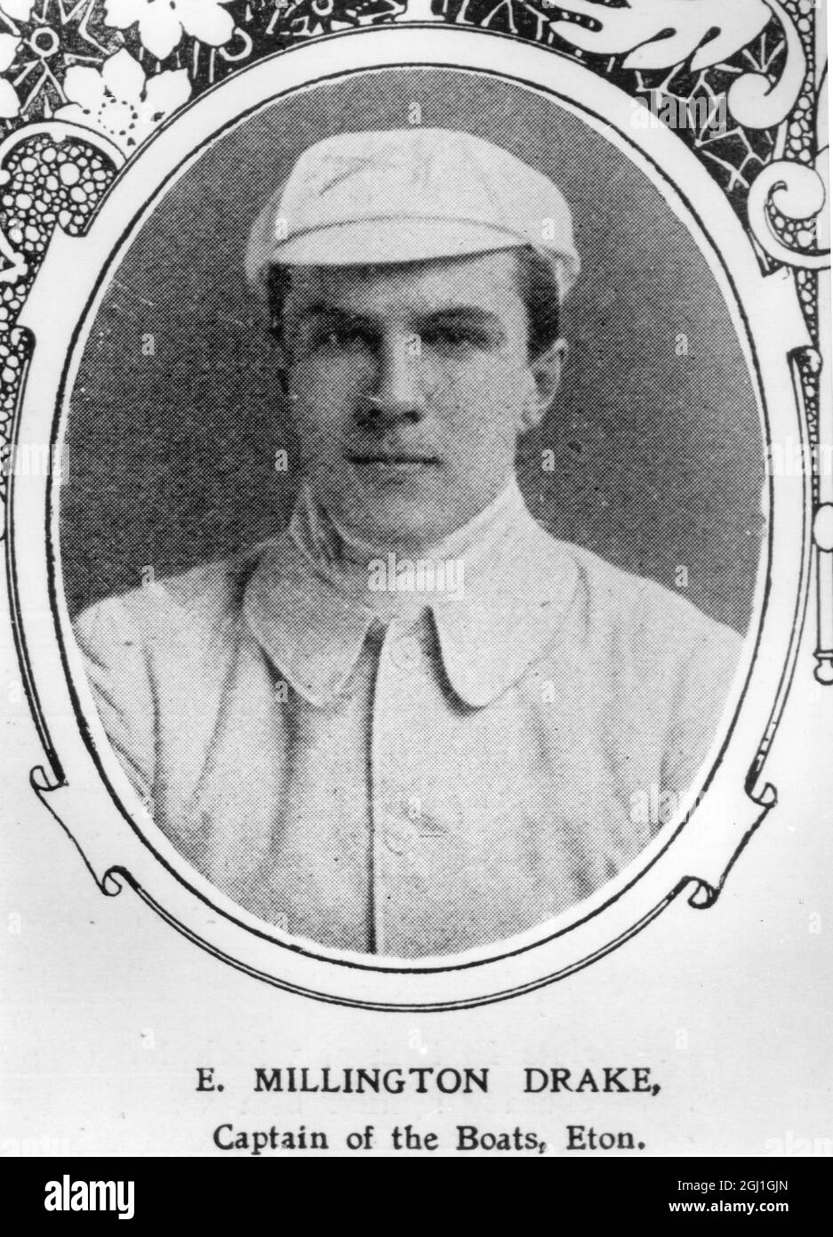Eugen Millington Drake - Captain of the Boats Eton - 6 June 1908 Stock ...
