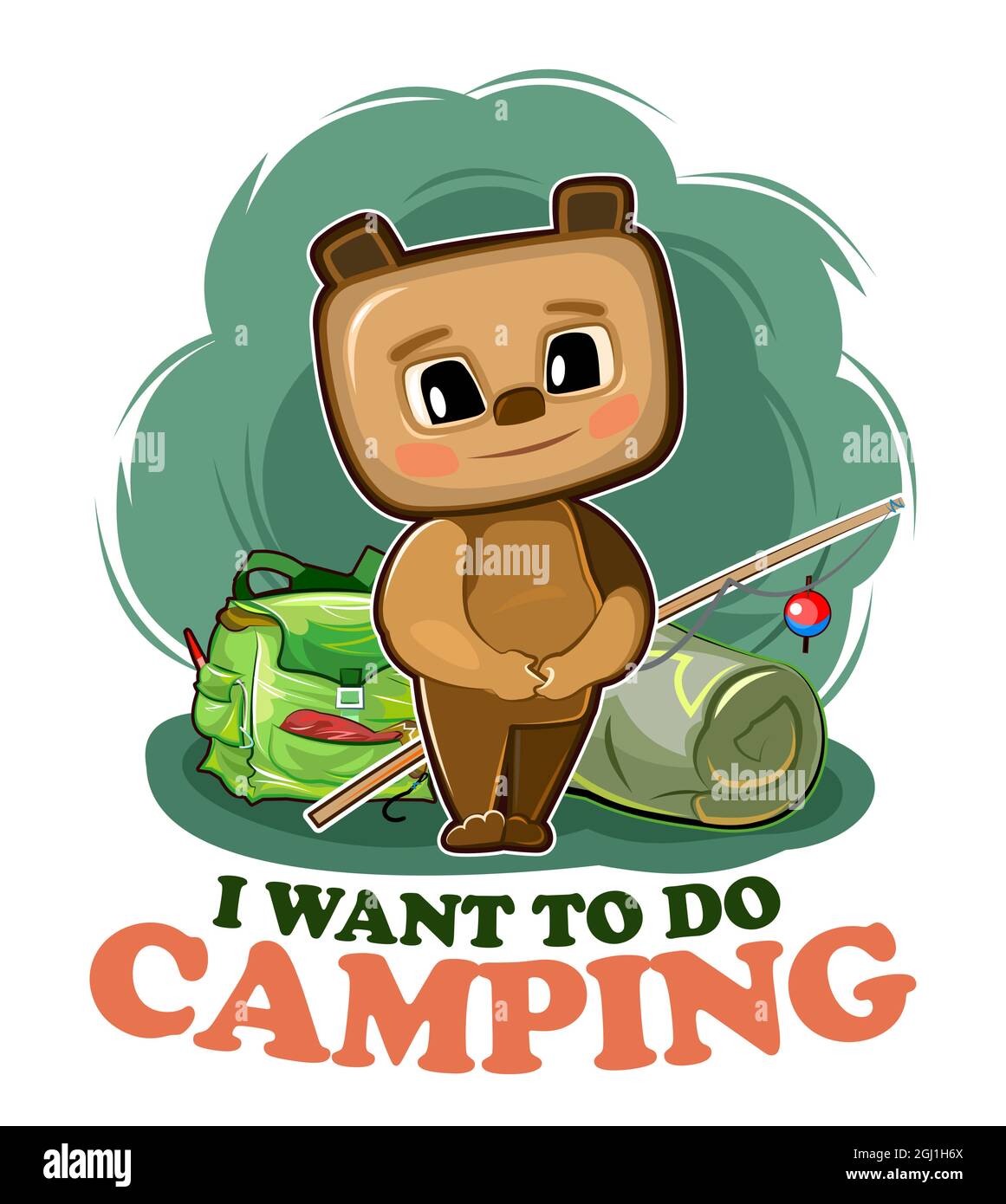 Funny Camping Cartoon