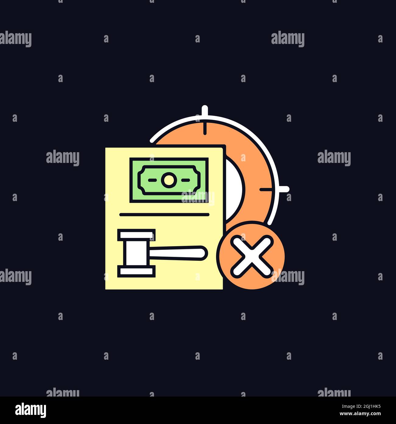 Wildlife protection RGB color icon for dark theme Stock Vector Image ...