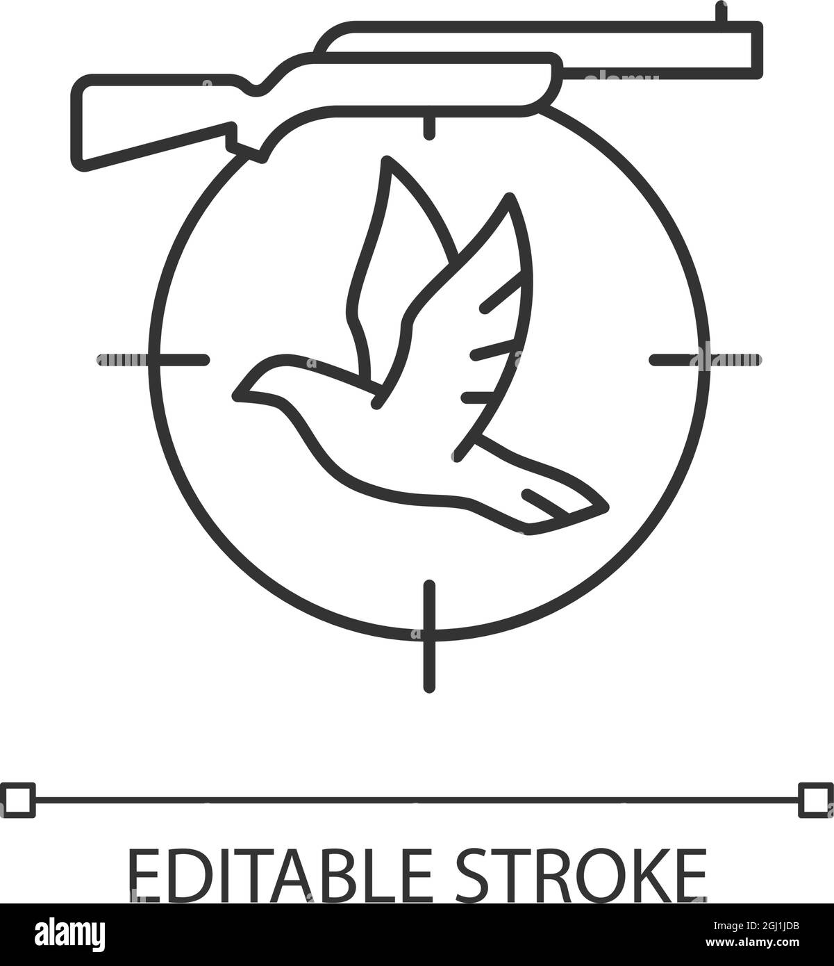 Drawing bird shooting drawing Stock Vector Images - Alamy