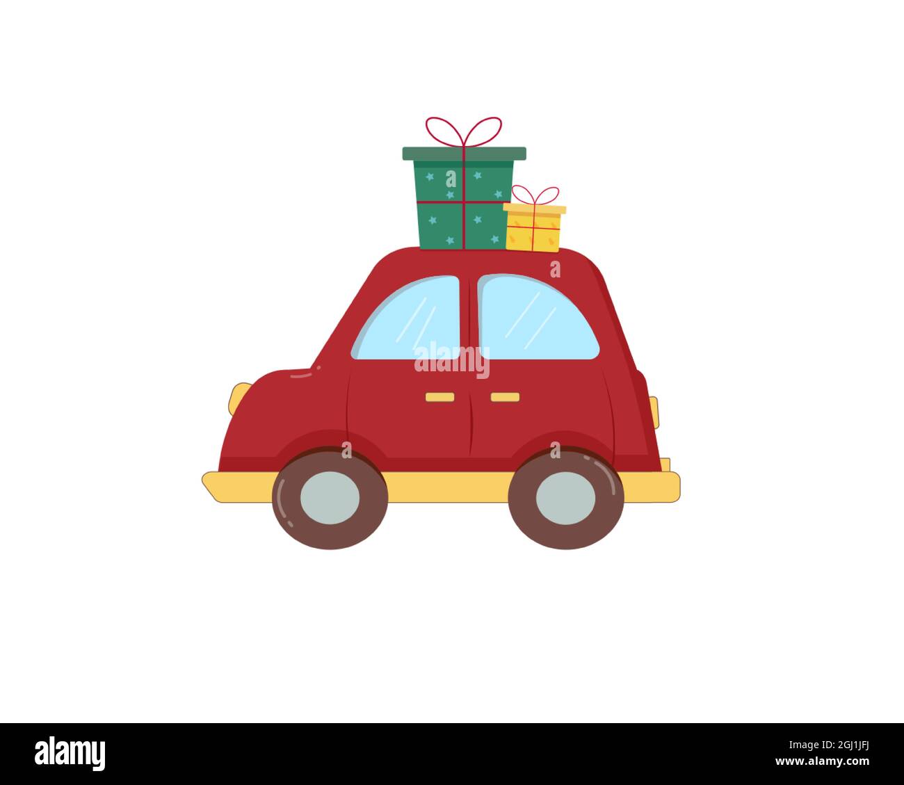 Cartoon car with gift boxes Stock Vector Image & Art - Alamy