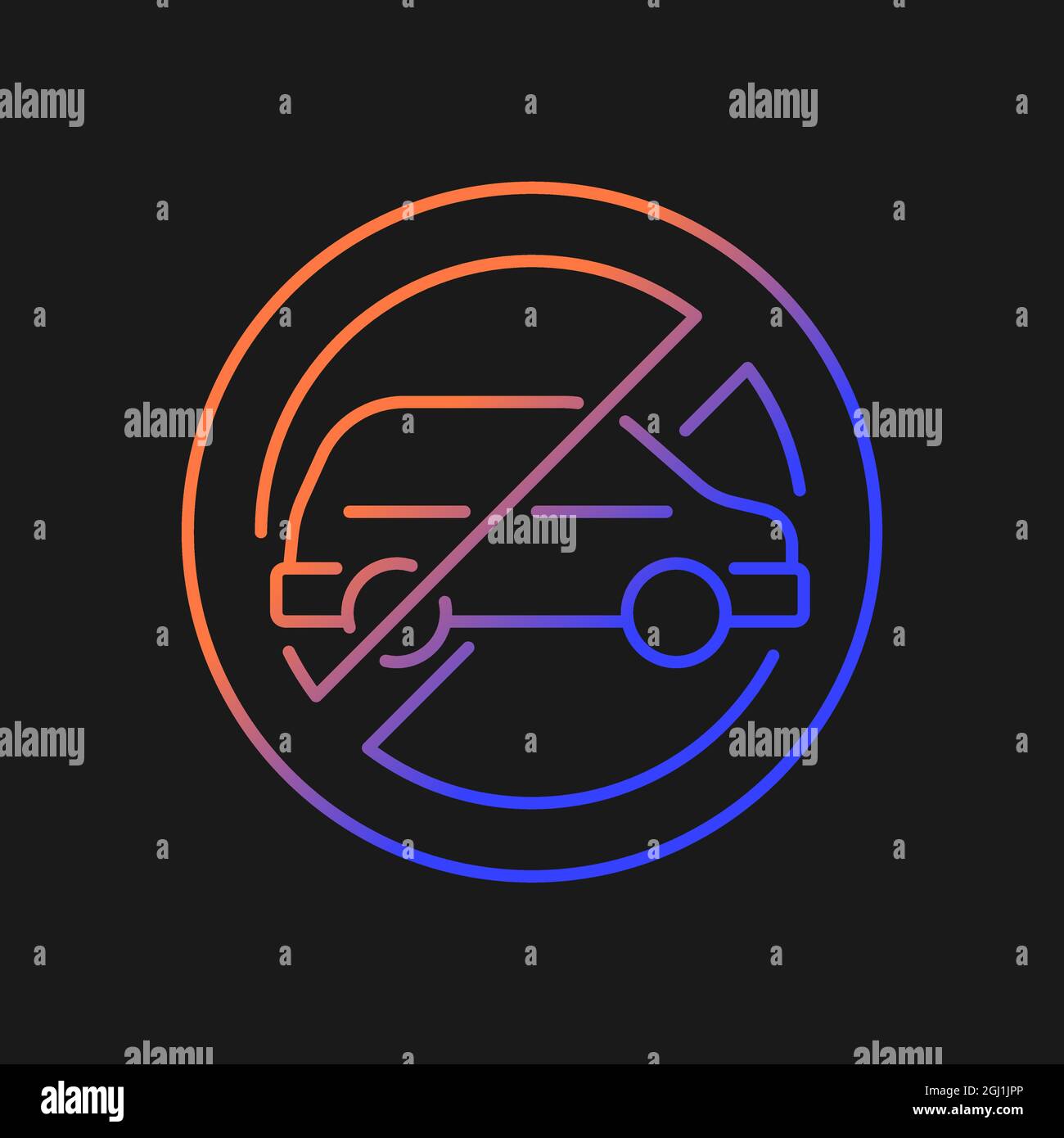 No using when driving gradient vector manual label icon for dark theme ...