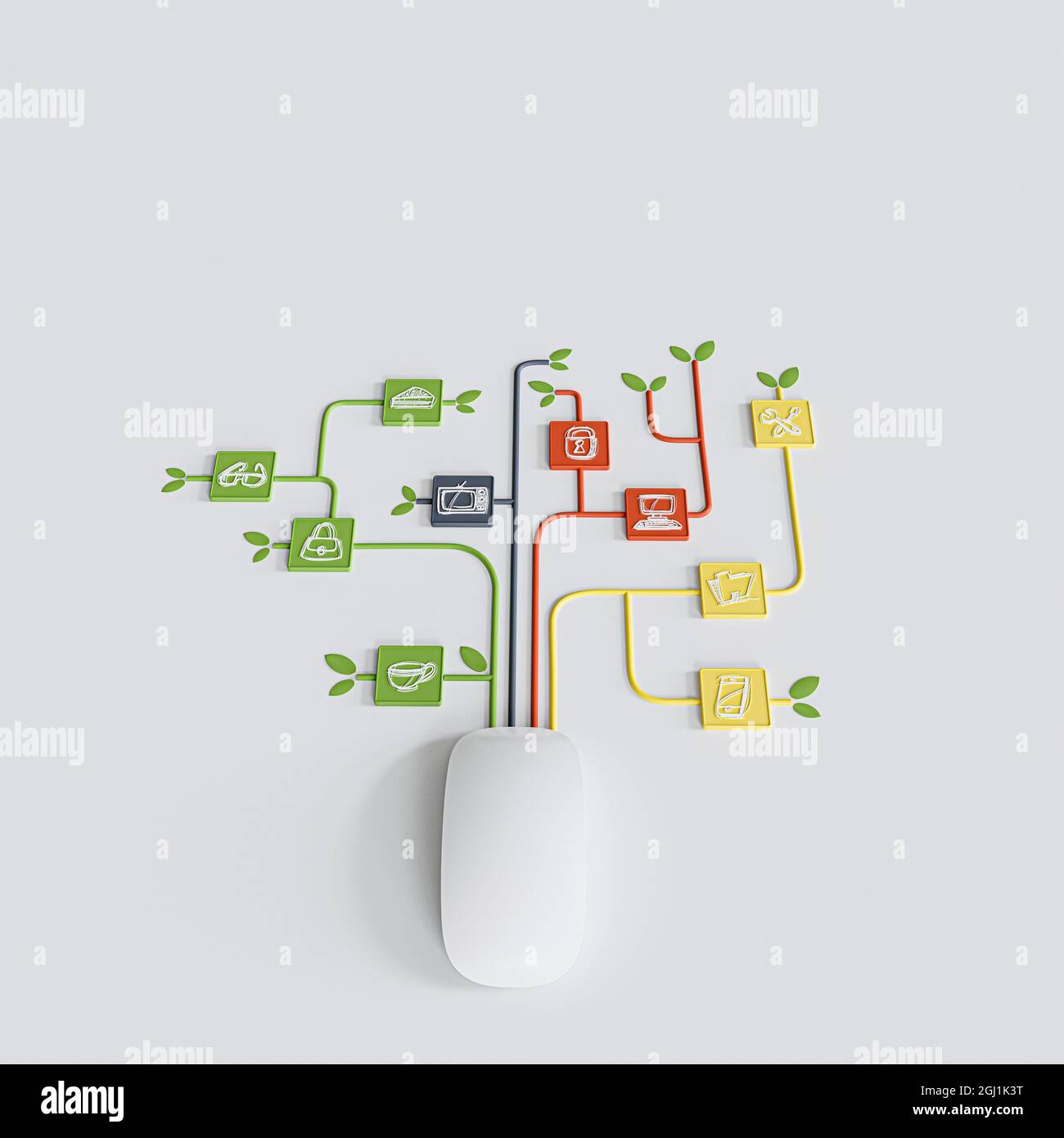 computer mouse isolated on white background 3d illustration Stock Photo ...