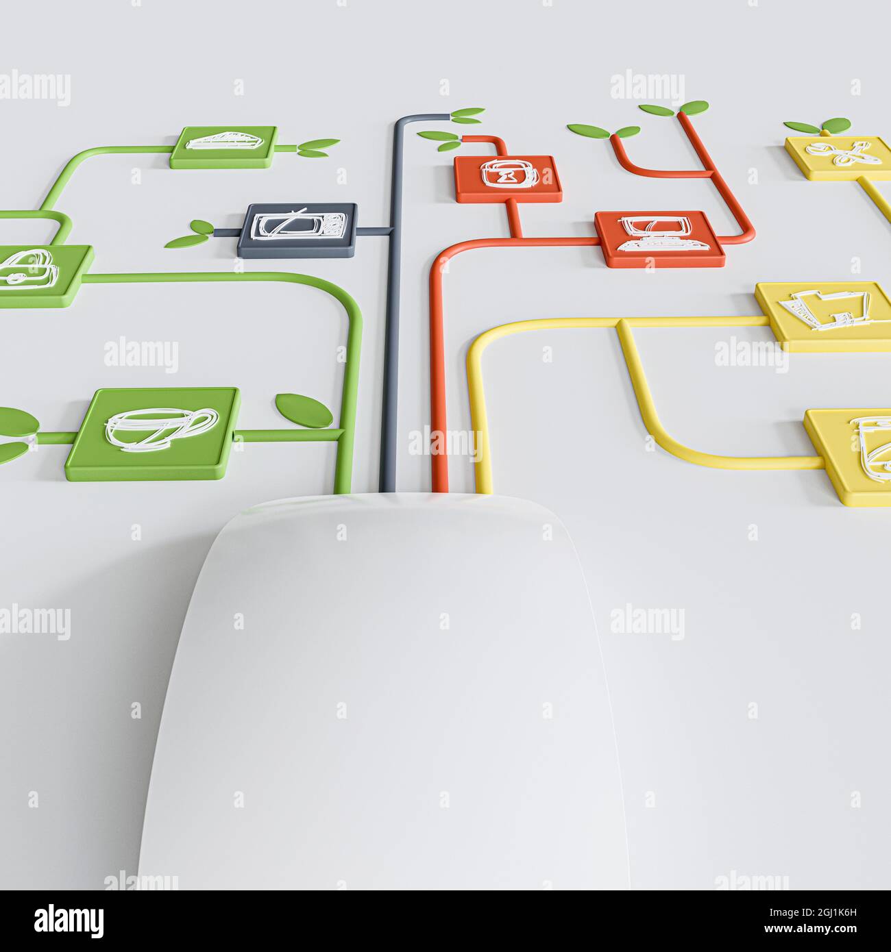 computer mouse isolated on white background 3d illustration Stock Photo ...