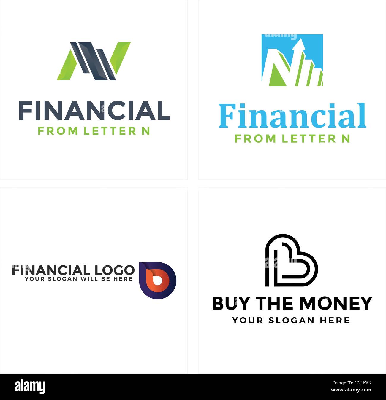 Financial chart arrow business marketing logo design Stock Vector Image ...