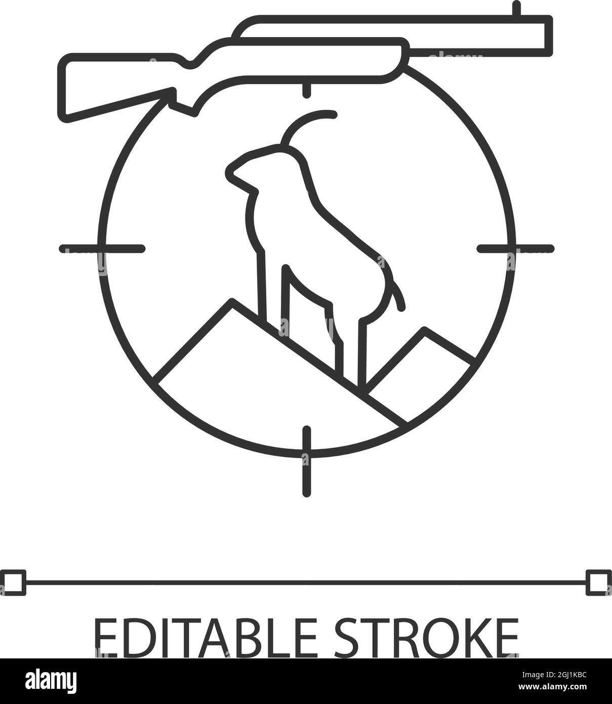 Mountain hunting linear icon Stock Vector Image & Art - Alamy