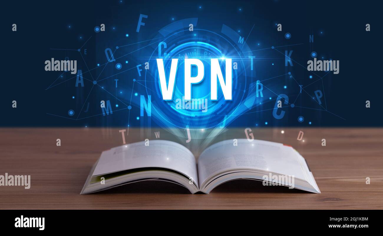 Technology abbreviation coming out from an open book Stock Photo - Alamy