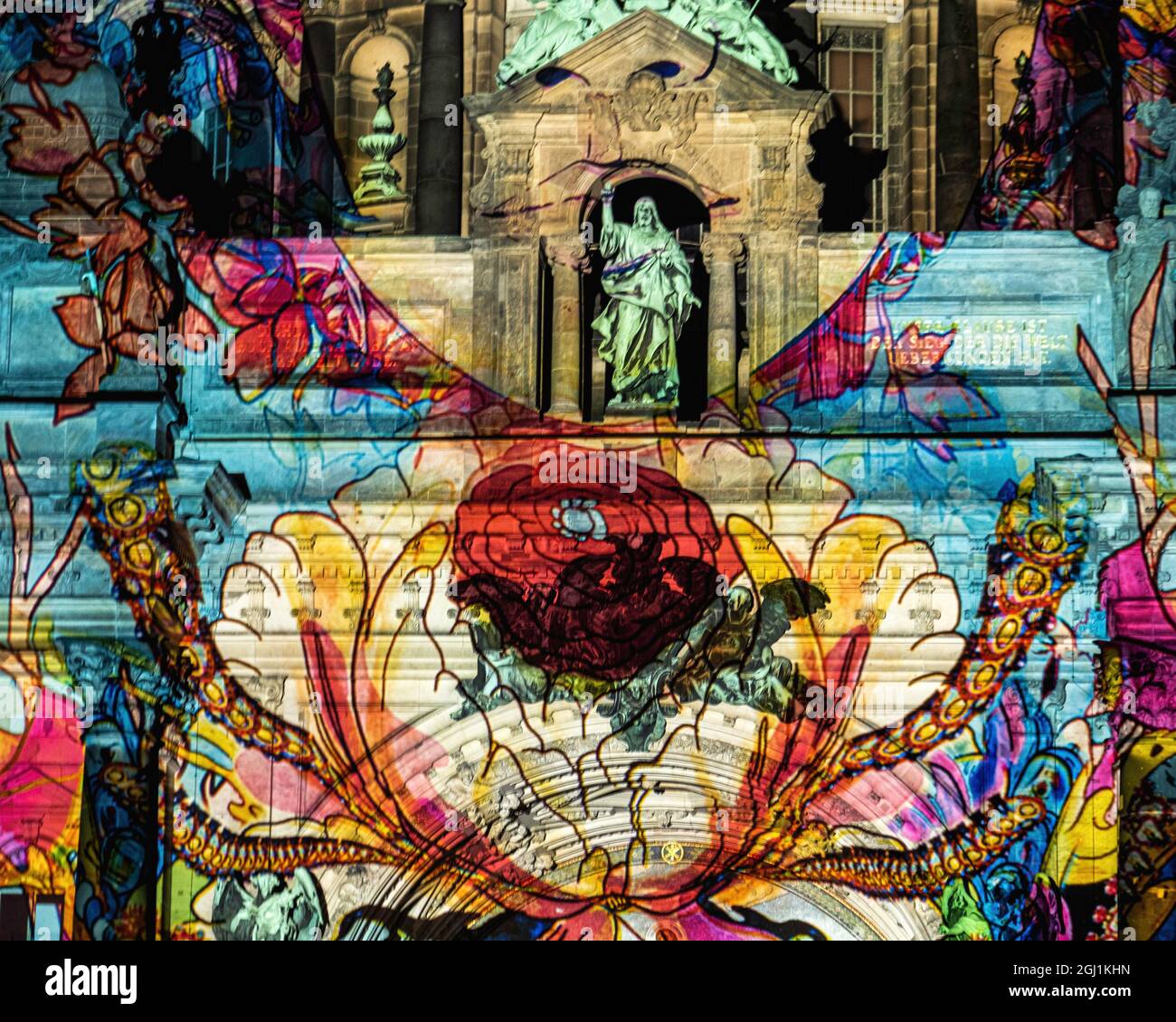 International light artists light up berlin landmarks hi-res stock ...