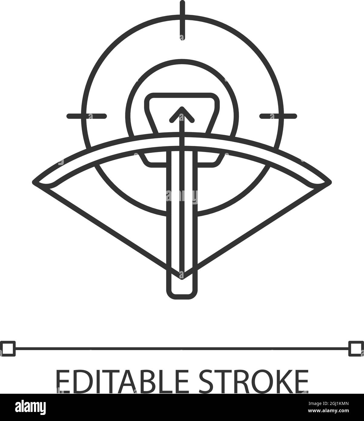 Hunting with crossbow linear icon Stock Vector Image & Art - Alamy