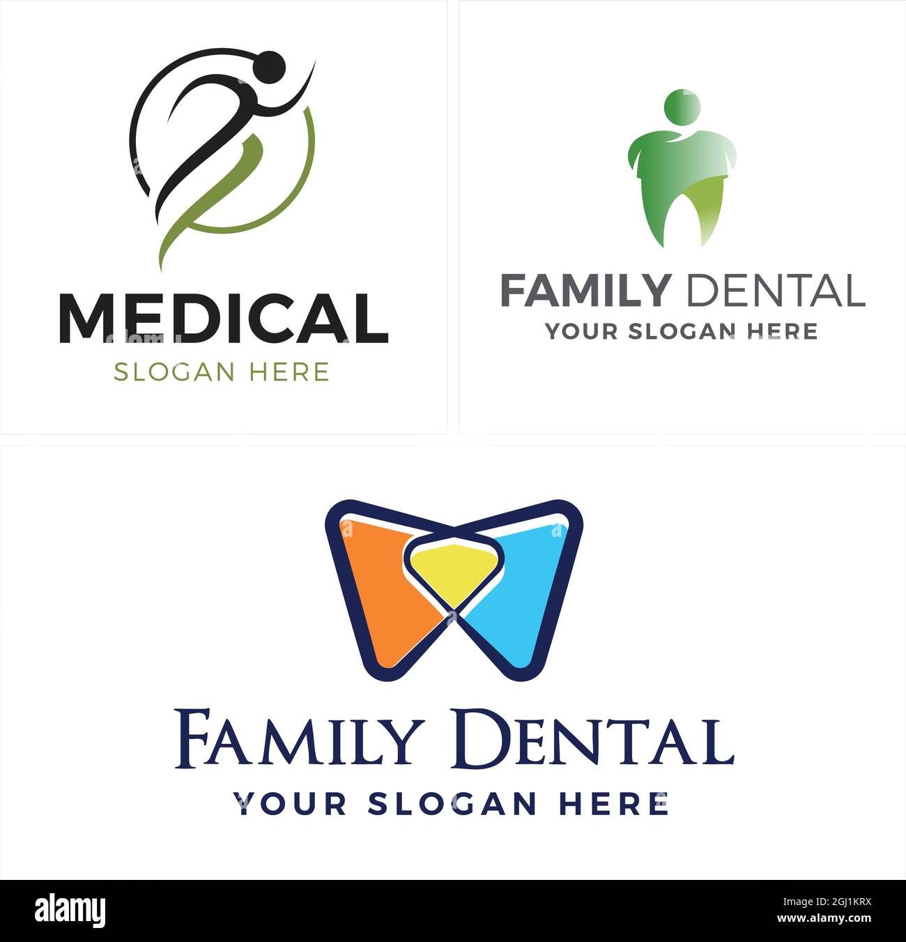 Medical dental family logo design Stock Vector Image & Art - Alamy