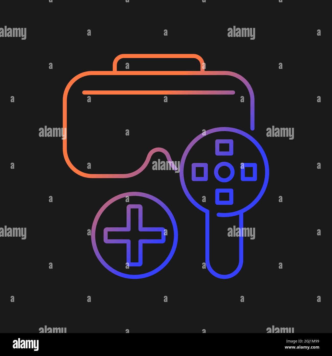 Can be used with game controller gradient vector label icon for dark ...